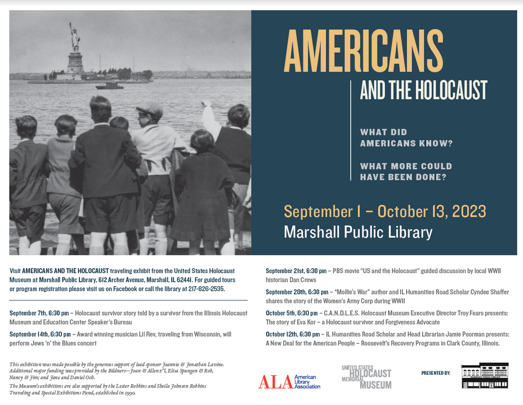 Marshall Public Library - Americans and the Holocaust Programs